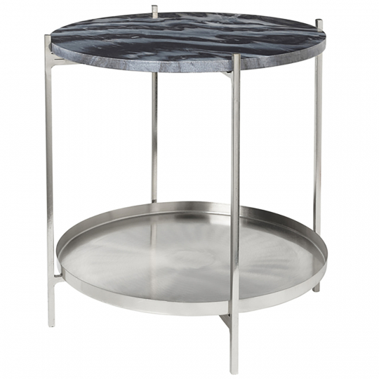 Brickbord 'Tristan' - Marmor/Järn 40cm - Köp hos Reforma