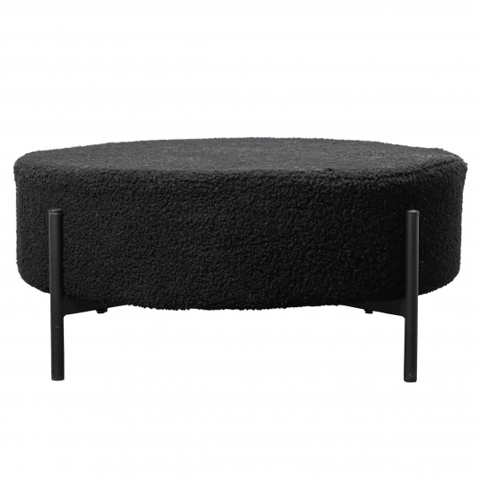 Sittpuff 'Thea' - Teddy svart - Köp hos Reforma