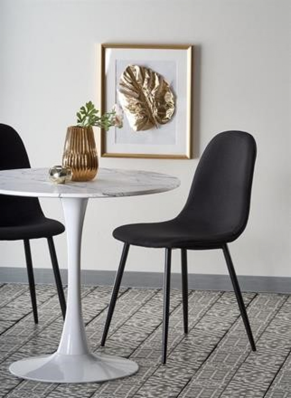 Matbord 'Lorca' Runt 80cm - Marmor/Vit - Köp hos Reforma