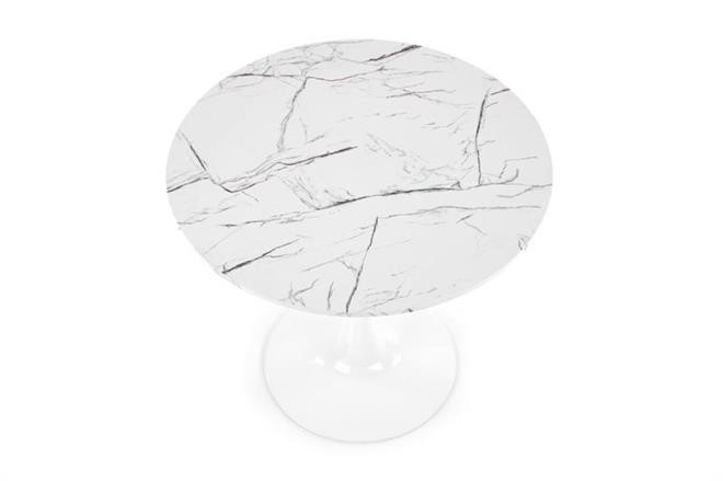 Matbord 'Lorca' Runt 80cm - Marmor/Vit - Köp hos Reforma