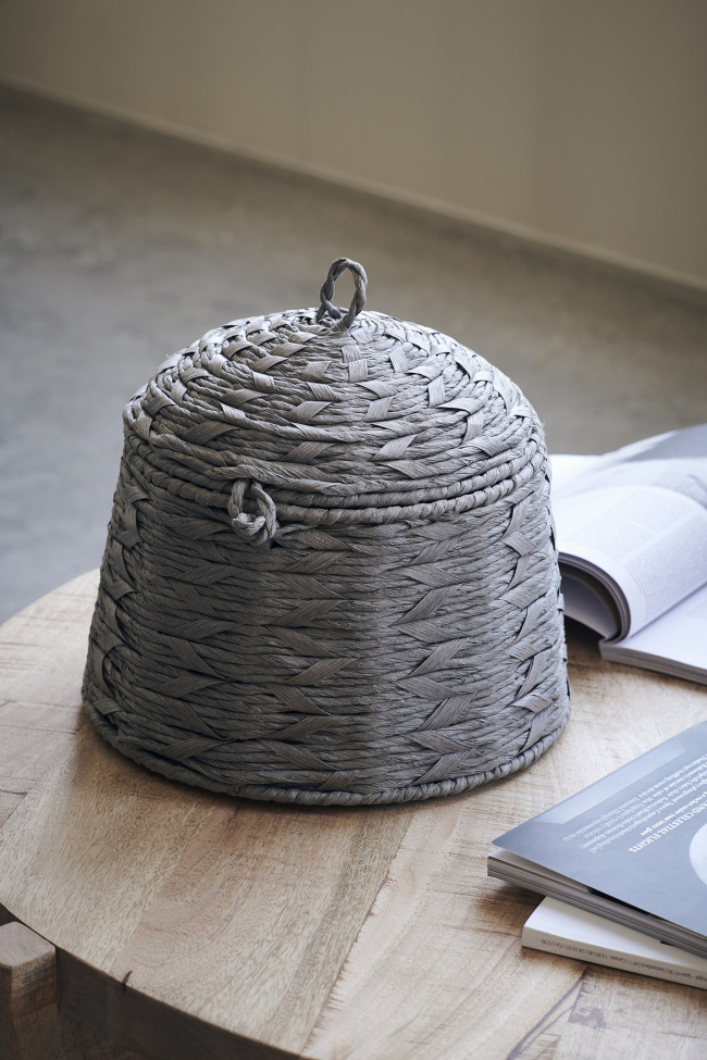 Korg med lock 'Reve' - Grå - Köp hos Reforma