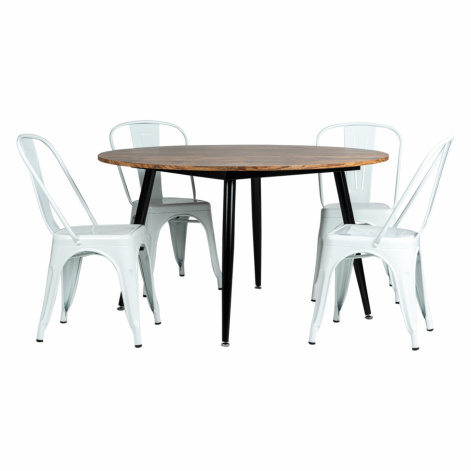 Matbord 'Round' Runt 130cm - Mörkt trä - Köp hos Reforma